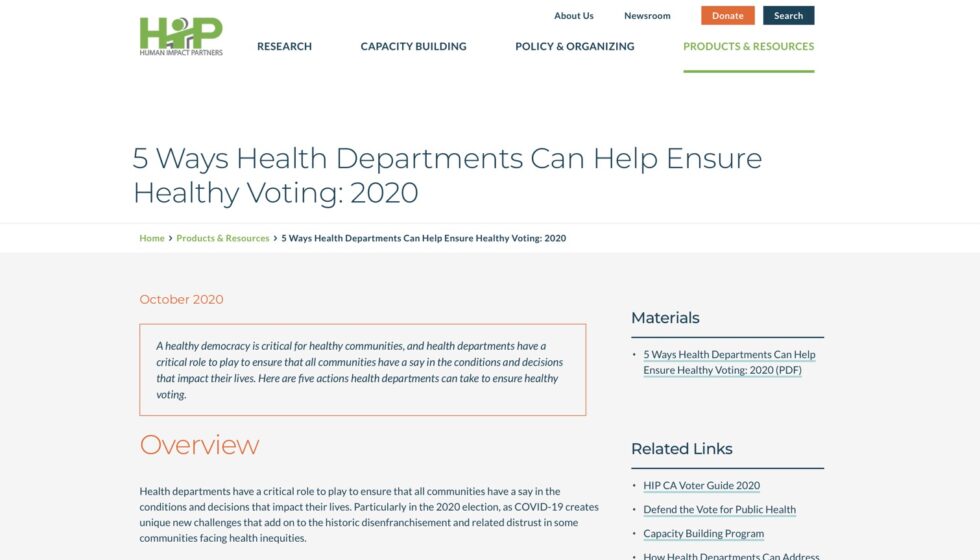 5 Ways Health Departments Can Help Ensure Healthy Voting: 2020 - PHERN