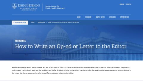 How to Write an Op-ed or Letter to the Edit | PHERN